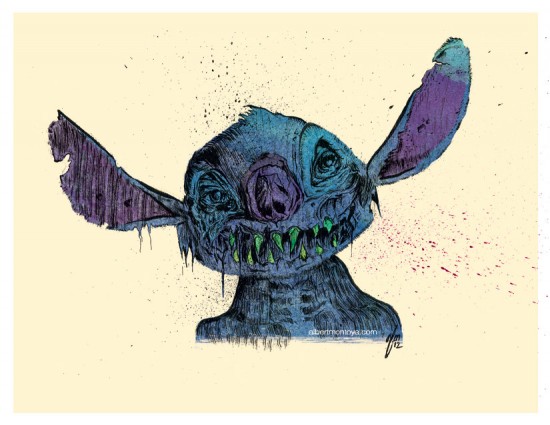 'Zombie Stitch' llustration of Disney's Lilo and Sitch zombifiedAlbert ...
